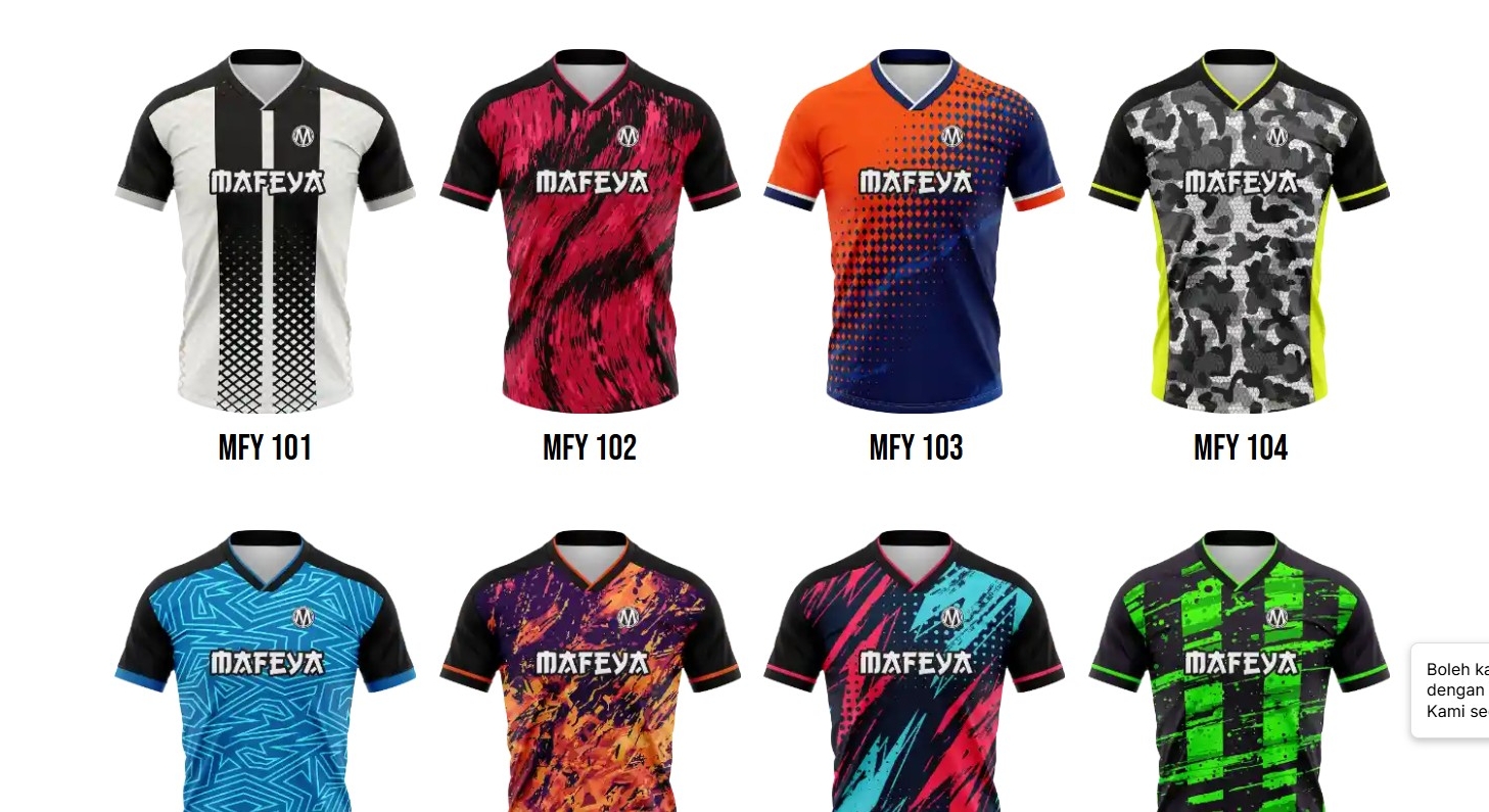 Idea Design Custom Jersey. Aplikasi Untuk Hasilkan Design. - Kilang Baju